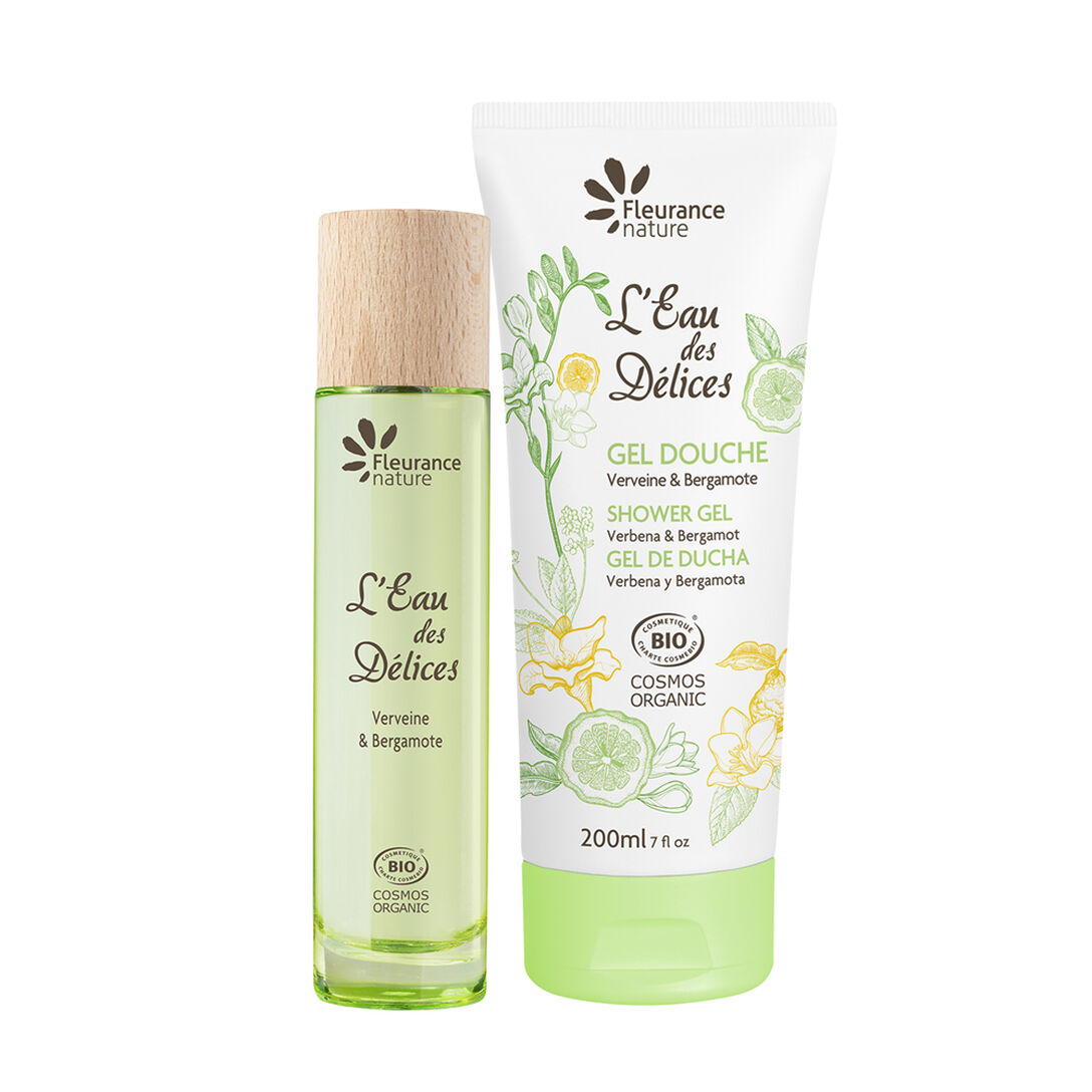 Duo parfumé à L'Eau des Délices Verveine & Bergamote - Fleurance Nature